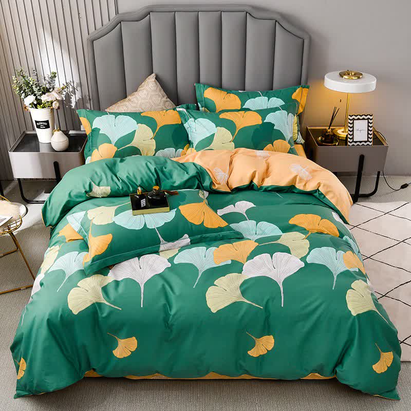 Ownkoti Ginkgo Leaf Reversible Cotton Bedding – uk.ownkoti